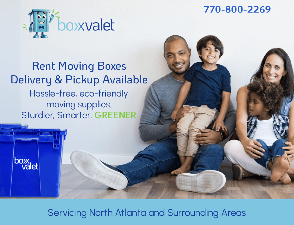 Rent Moving Boxes throughout North Atlanta|EcoFriendly BoxValet